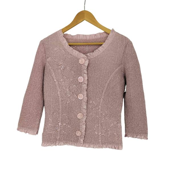 USED古着(ユーズドフルギ) NOKO OHNO ノーカラープリーツ加工 カーディガン レディース 表記無 【中古】【ブランド古着バズストア】