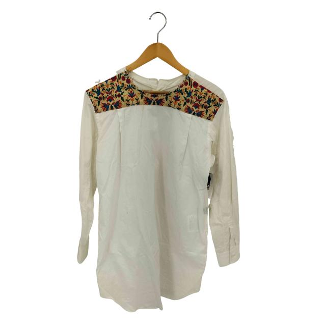 COMME des GARCONS HOMME PLUS(コムデギャルソンオムプリュス) 18SS DISCO期 バックボタン フラワー刺繍 ノーカラー ロングシャツ メンズ JPN：XS 【中古】【ブランド古着バズストア】