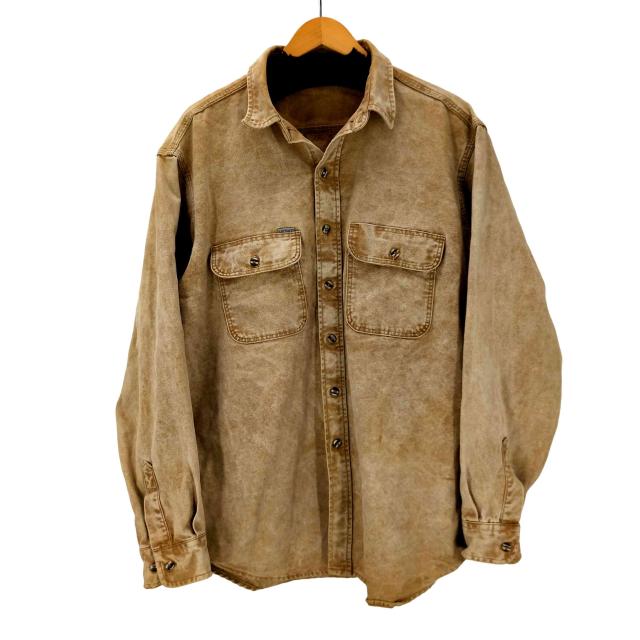 Carhartt(カーハート) rugged outdoor wear 80S 三角タグ ダック地 コットン L/S ウォッシュド ワーク シャツ メンズ 表記無 【中古】【ブランド古着バズストア】