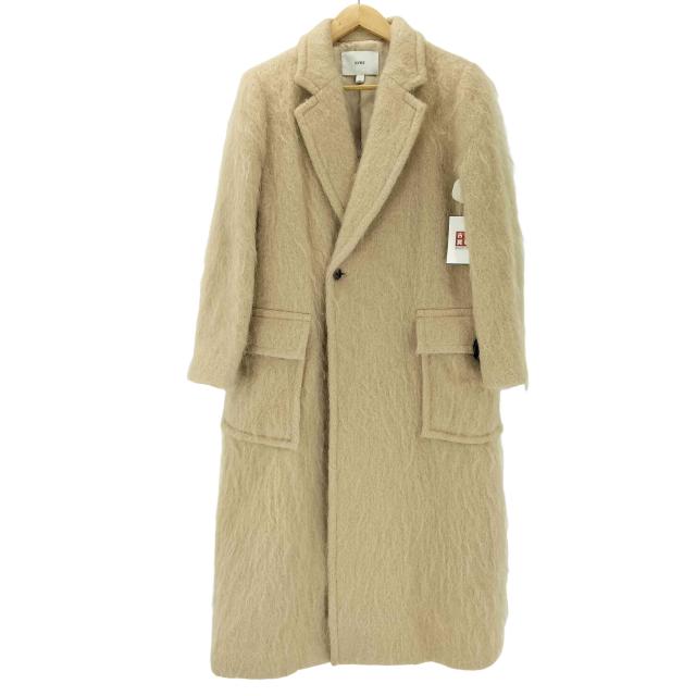 HYKE(ハイク) 22AW MOHAIR DOUBLE-BREASTED COAT ウールモヘヤ ダブルチェスター コート レディース JPN：1 【中古】【ブランド古着バズストア】