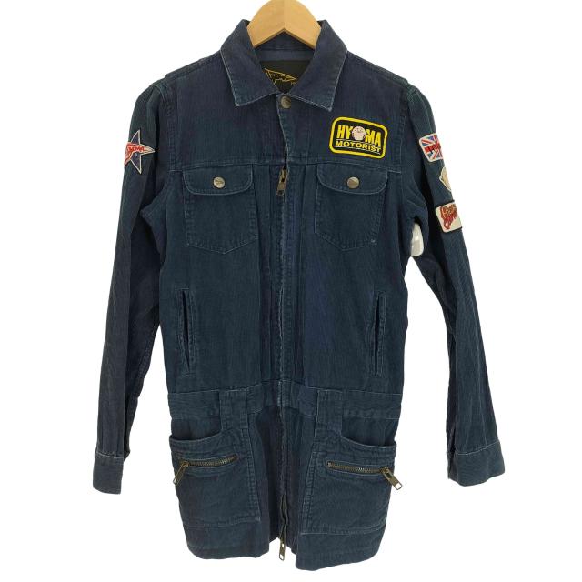 USED古着(ユーズドフルギ) {{20471120}} HYOMA ヒョーマ 00S ダブルジップ ロゴワッペン コーデュロイ ロング シャツ  メンズ JPN：S 【中古】【ブランド古着バズストア】