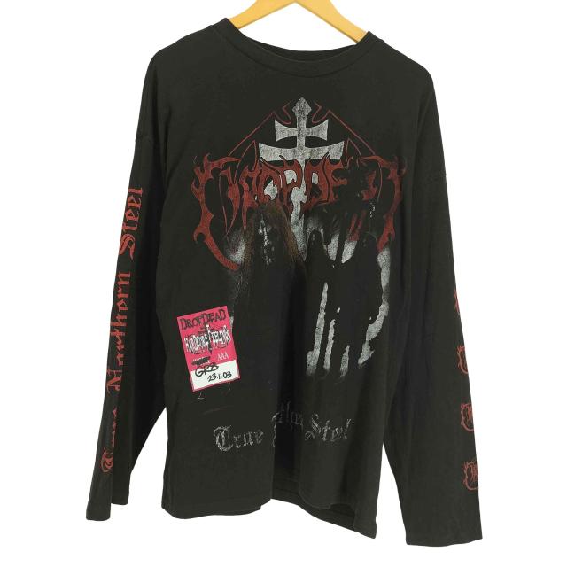 DROPDEAD(ドロップデッド) バンドプリント 長袖カットソー メンズ import：L 【中古】【ブランド古着バズストア】