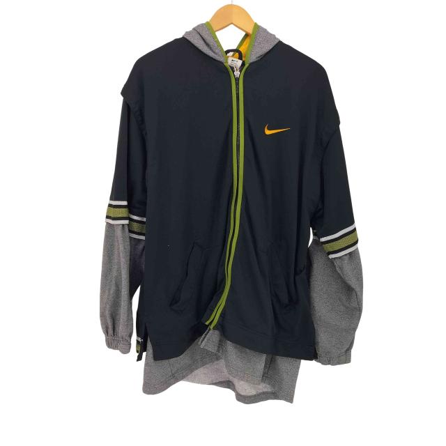NIKE(ナイキ) 90S 銀タグ レイヤード ジップパーカー メンズ import：L 【中古】【ブランド古着バズストア】