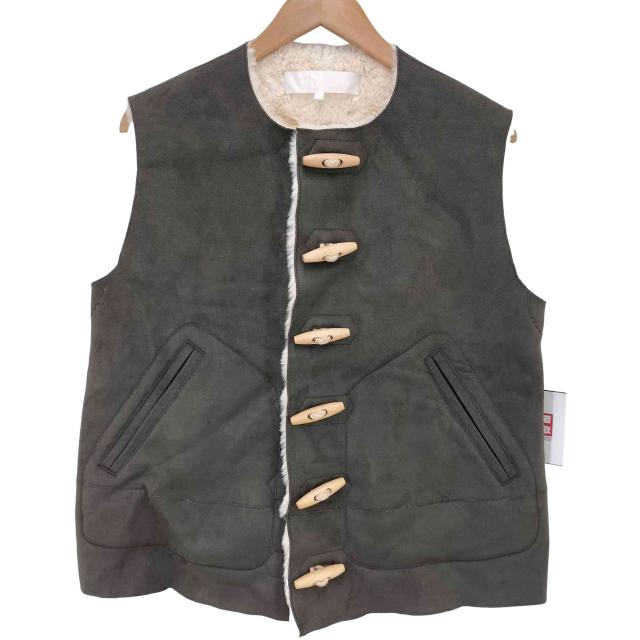 tao COMME des GARCONS(タオコムデギャルソン) 22aw サイドジップ フェイクムートン ダッフルベスト レディース JPN：M 【中古】【ブランド古着バズストア】