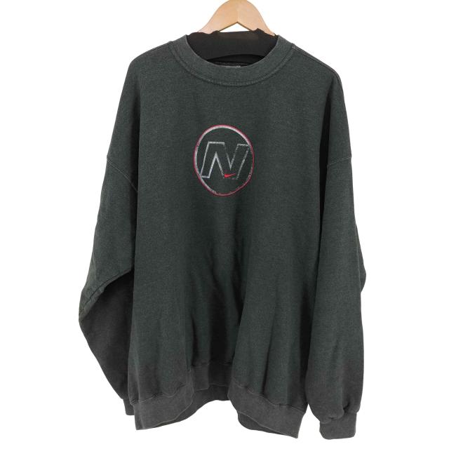NIKE(ナイキ) USA製  BIGSIZE PRINT＆SWOOSHEMBROIDERY SWEAT メンズ  XXL【中古】【ブランド古着バズストア】