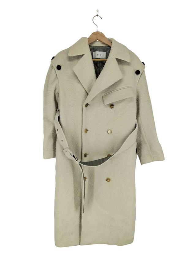 IRENE(アイレネ) ナッピング加工 裏地キルティング ダブルトレンチコート メンズ  36【中古】【ブランド古着バズストア】