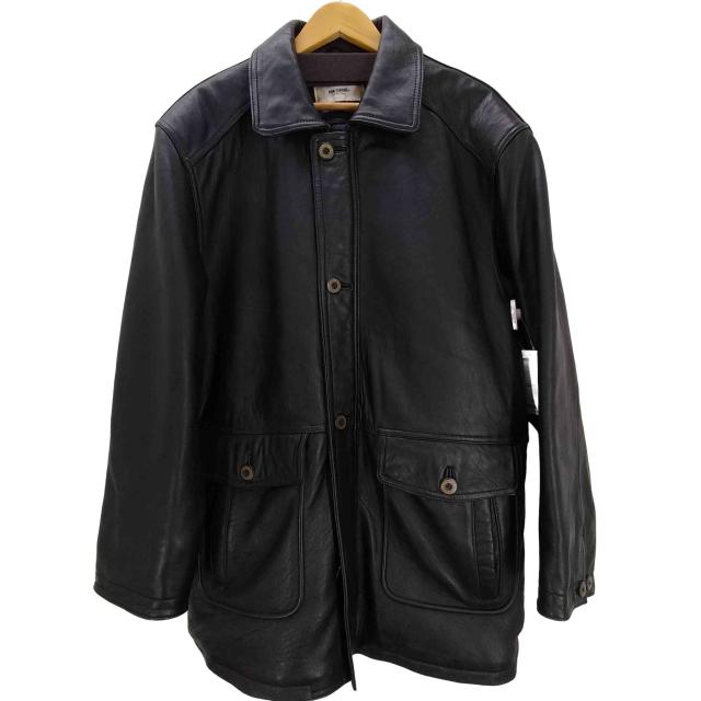 USED古着(ユーズドフルギ) DON-STRONG 裏地キルティング 羊革 ラムレザー カーコート ビックサイズ メンズ import：L 【中古】【ブランド古着バズストア】