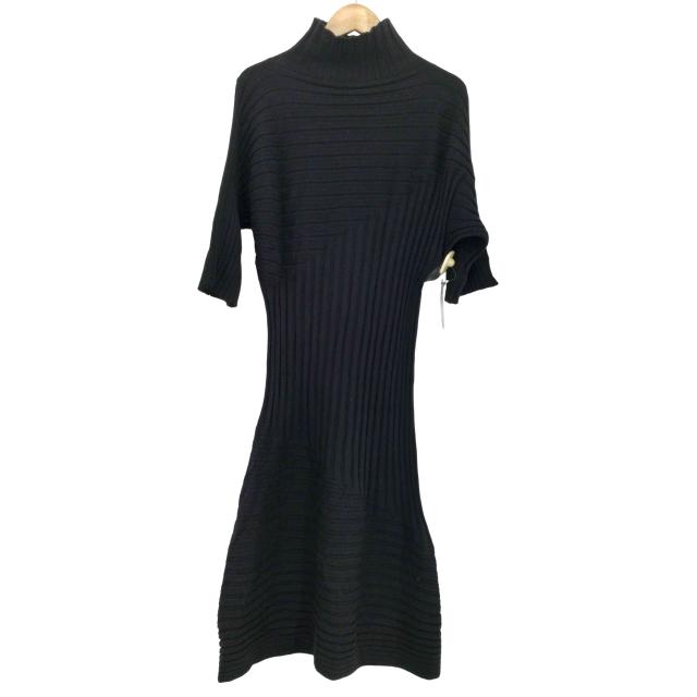 ISSEY MIYAKE(イッセイミヤケ) カシミヤ コットン ニット ワンピース プリーツ レディース  2【中古】【ブランド古着バズストア】