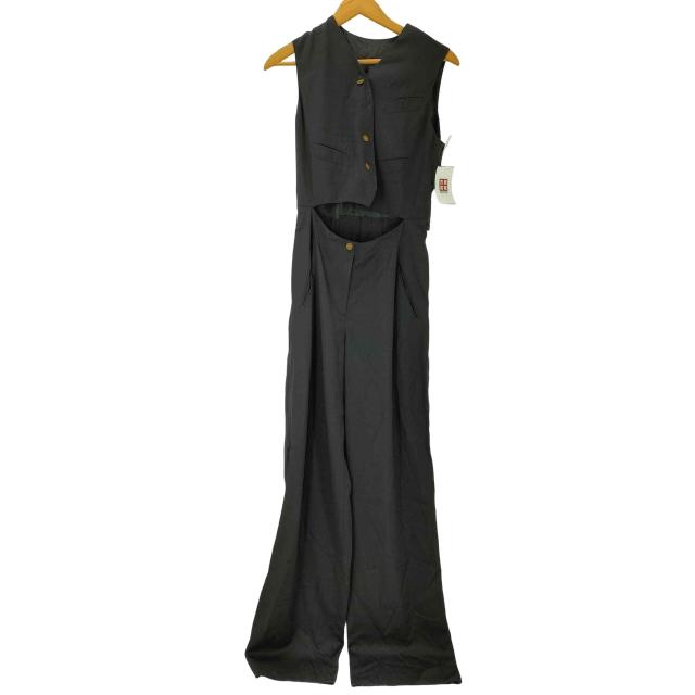 Jean Paul GAULTIER FEMME(ジャンポールゴルチエフェム) 90-00S イタリア製 ウール ポリ 4B ベスト ノースリーブ ワンピース LAMPOジップ  レディース EUR：42 【中古】【ブランド古着バズストア】