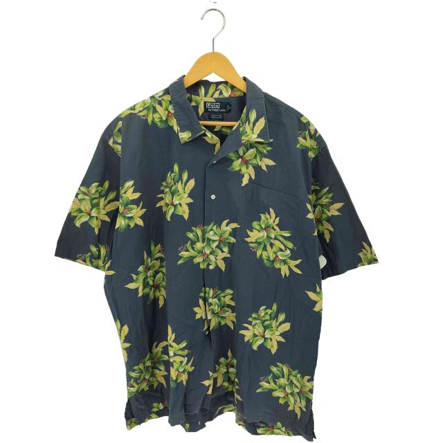 Polo by RALPH LAUREN(ポロバイラルフローレン) 90s CLAYTON クレイトン オープンカラー コットン アロハシャツ メンズ  XL【中古】【ブランド古着バズストア】