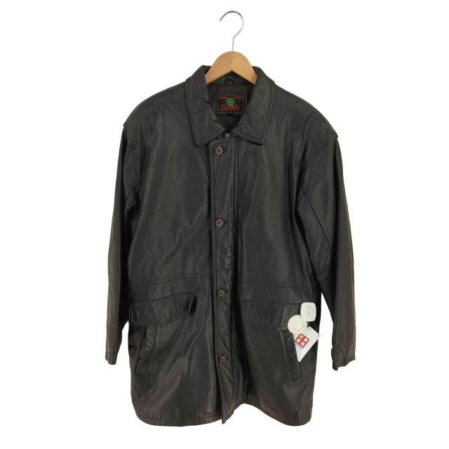 USED古着(ユーズドフルギ) {{Clover}} SHEEP SKIN レザーカーコート メンズ import：L 【中古】【ブランド古着バズストア】