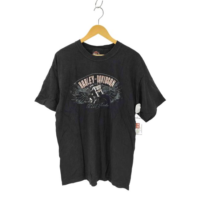 HARLEY-DAVIDSON(ハーレーダビッドソン) 00s USA製 Hanesボディ 両面プリントTシャツ コピーライト2009 メンズ import：L 【中古】【ブランド古着バズストア】