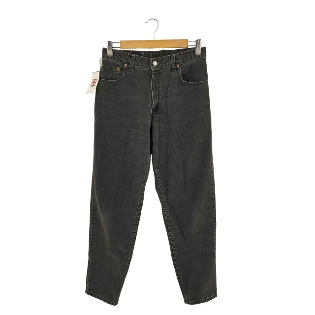 Levis(リーバイス) USA製 ボタン裏554刻印 560 先染め ブラックデニムパンツ メンズ  W30 L32【中古】【ブランド古着バズストア】