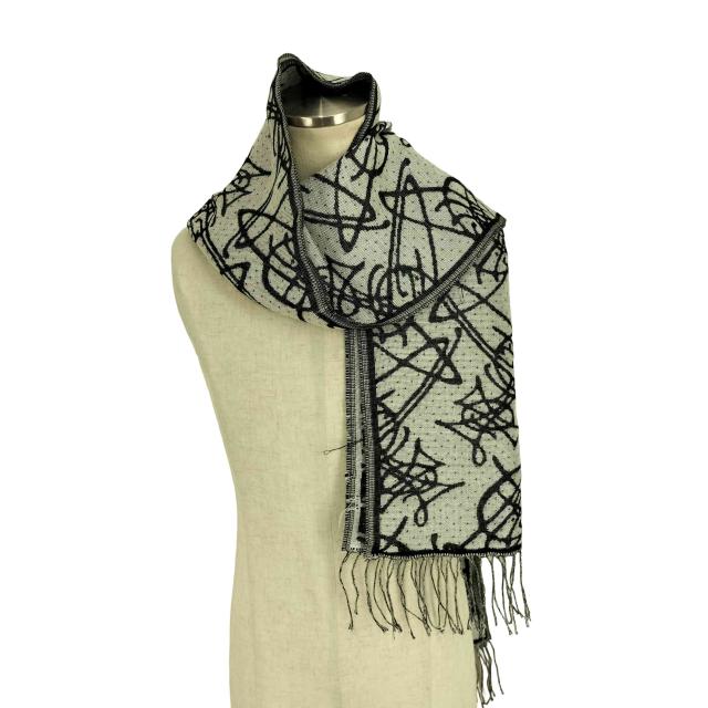 Vivienne Westwood Accessories(ヴィヴィアンウエストウッドアクセサリー) イタリア製 アクリル100 ロゴ総柄 オーブ マフラー レディース 表記無 【中古】【ブランド古着バズストア】