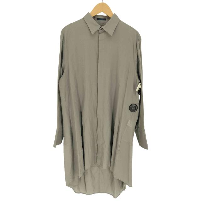 REGULATION Yohji Yamamoto(レギュレーションヨウジヤマモト) 24SS COTTON ETTE BACKSIDE FLARE SHIRTS コットン ジョーゼット バックサイド シャ【中古】【ブランド古着バズストア】