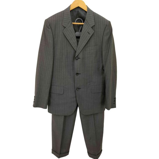 COMME des GARCONS HOMME(コムデギャルソンオム) AD2006 背抜き ストライプ 3B テーラードジャケット 1タック スラックス パンツ セットアップ メンズ  SS【中古】【ブランド古着バズストア】