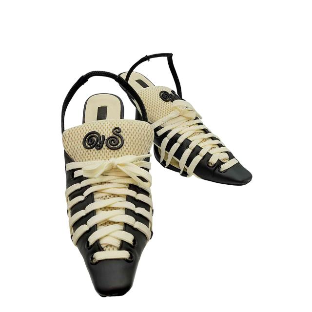 YELLO(イエロー) MONOCHROME SNEAKER MULES レディース JPN：L 【中古】【ブランド古着バズストア】