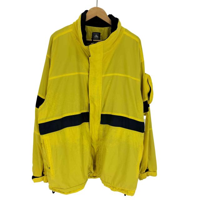 NIKE ACG(ナイキエーシージー) 90S OUTER LAYER 3 ロゴ刺繍 比翼 マウンテン ジャケット メンズ import：XL 【中古】【ブランド古着バズストア】