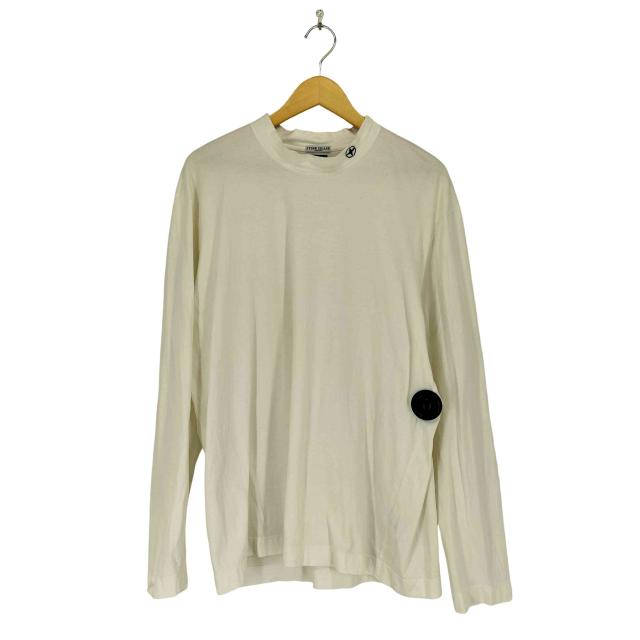 STONE (ストーンアイランド) 04AW MADE IN ITALY 生成り色 モックネック L/S Tシャツ メンズ  XL【中古】【ブランド古着バズストア】