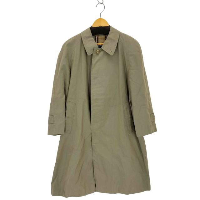 BURBERRYS(バーバリーズ) 英国製 裏地ノバチェック 比翼ステンカラーコート メンズ 表記無 【中古】【ブランド古着バズストア】