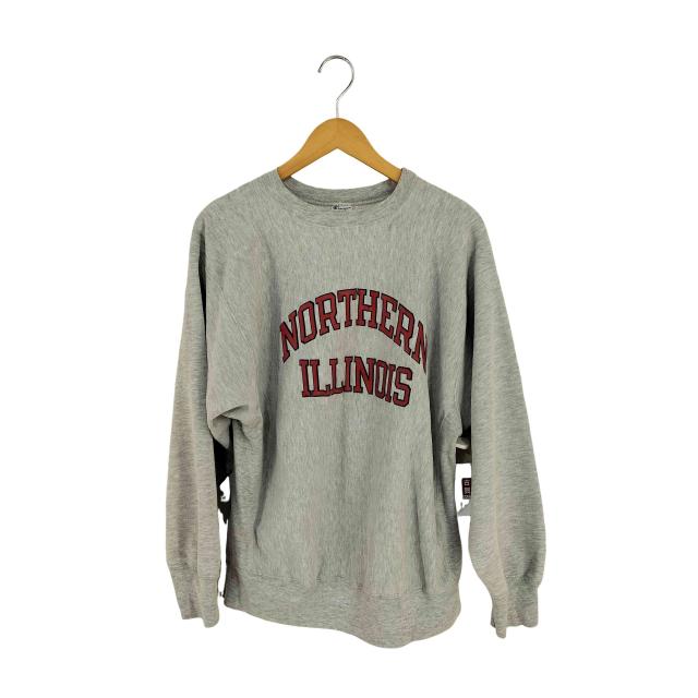 Champion(チャンピオン) USA製 トリコタグ REVERSE WEAVE NORTHERN ILLINOIS ラバープリント スウェット メンズ import：XL 【中古】【ブランド古着バズストア】