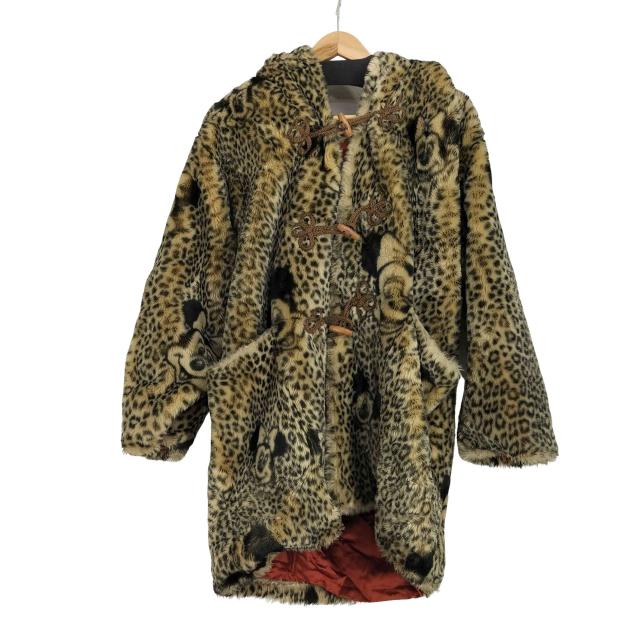 USED古着(ユーズドフルギ) Apparence フランス製 キャラクター レオパード柄 フェイクファー フーデッドロングコート レディース 表記無 【中古】【ブランド古着バズストア】