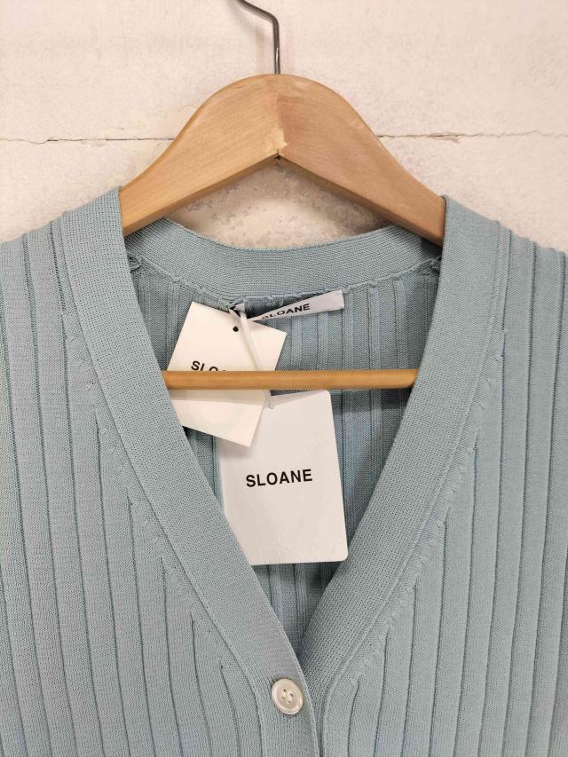 SLOANE(スローン) 12Gワイドリブ コットン×ポリエステル Vネック