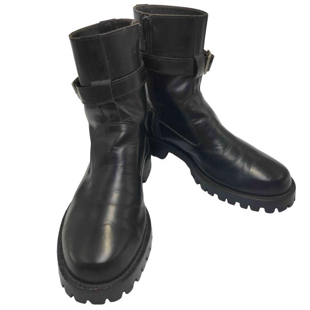 tricot COMME des GARCONS(トリココムデギャルソン) レザー ベルテッド エンジニア ブーツ レディース JPN：23.5 【中古】【ブランド古着バズストア】