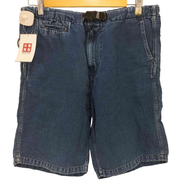 45R(フォーティーファイブアール) リネン混ガーゼ地インディゴハーフパンツ メンズ JPN：3 【中古】【ブランド古着バズストア】