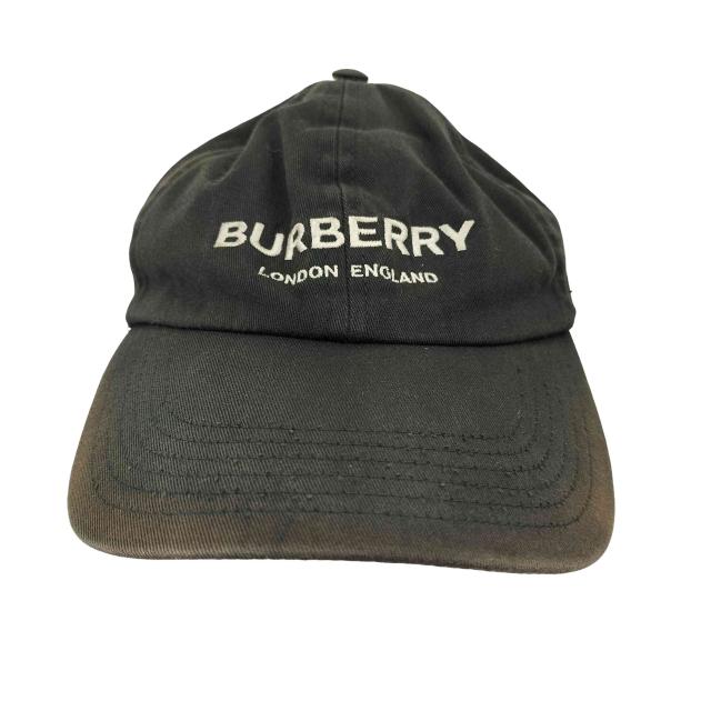 BURBERRY LONDON(バーバリーロンドン) ロゴ刺繍 バンドデザイン 6パネルキャップ レディース  M【中古】【ブランド古着バズストア】