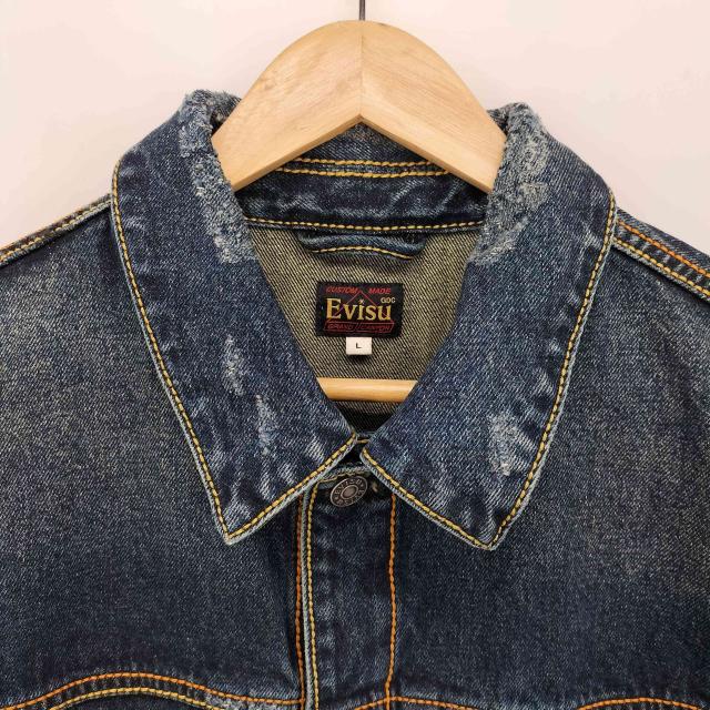 EVISU(エヴィス) WASHED TYPE 2 DENIM JACKET メンズ JPN：L 【中古
