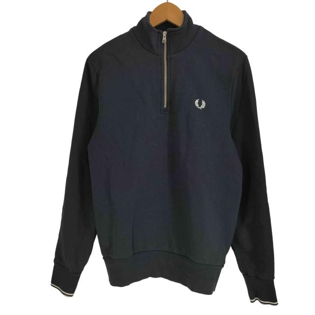 FRED PERRY(フレッドペリー) HALF ZIP SWEATSHIRT レディース import：S 【中古】【ブランド古着バズストア】