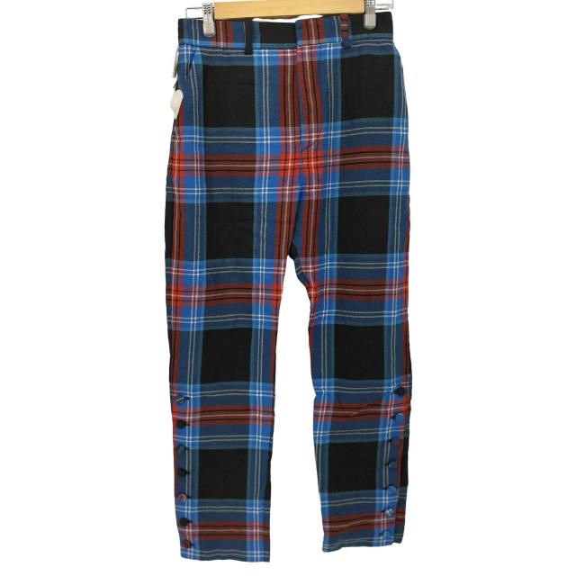 CHARLES JEFFREY LOVERBOY(チャールズジェフリーラバーボーイ) MADE IN ENGLAND タータンチェックウールパンツ メンズ  30【中古】【ブランド古着バズストア】