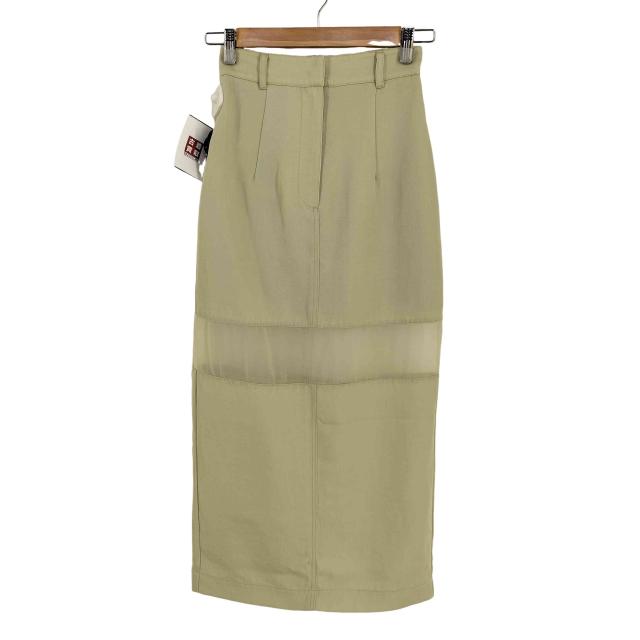 CLANE(クラネ) SHEER SWITCHING STRAIGHT SKIRT レディース JPN：0 【中古】【ブランド古着バズストア】 CLANE(クラネ) SHEER SWITCHING STRAIGHT SKIRT レディース JPN：0