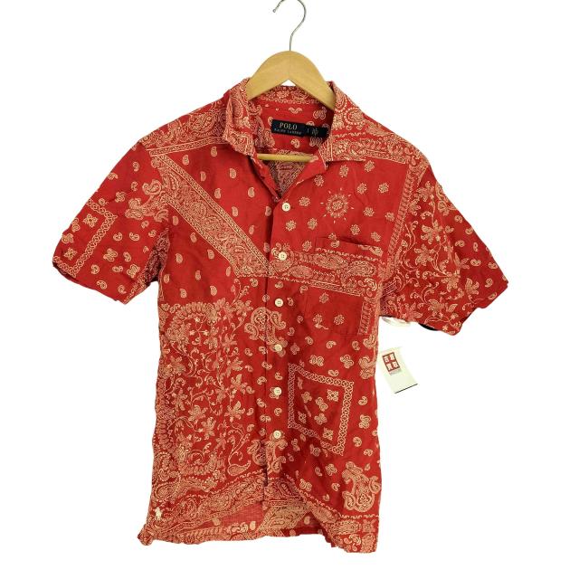 POLO RALPH LAUREN(ポロラルフローレン) リネンシルク混 バンダナ柄 オープンカラーシャツ メンズ import：S 【中古】【ブランド古着バズストア】