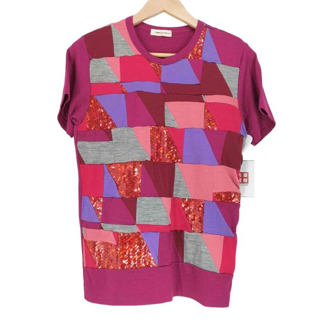 COMME des GARCONS(コムデギャルソン) AD1999 ゴブラン期 スパンコールパッチワークTシャツ レディース 表記無 【中古】【ブランド古着バズストア】