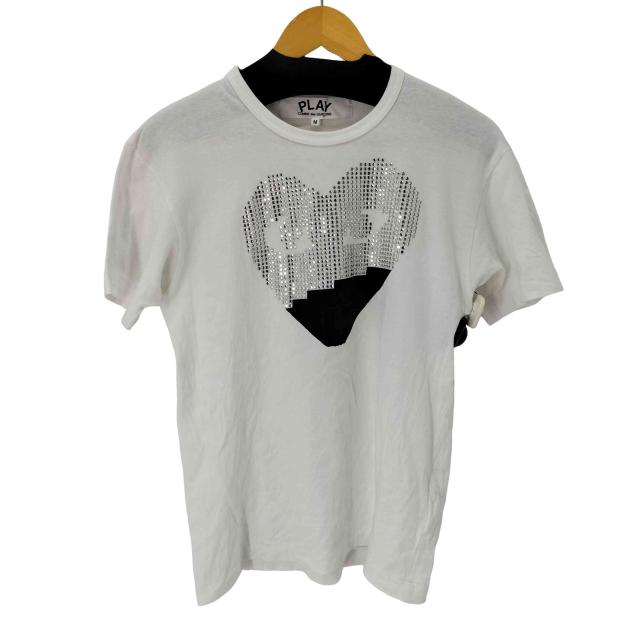 PLAY COMME des GARCONS(プレイコムデギャルソン) ラインストーン Tシャツ メンズ JPN：M 【中古】【ブランド古着バズストア】