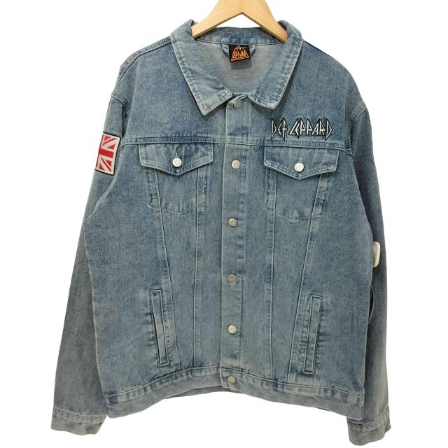 USED古着(ユーズドフルギ) World Tour 2023 Logo Denim Jacket デニムジャケット バトルジャケット 刺繍ワッペン ハードロック ヘヴィメタル NWOBHM メンズ import：X【中古】【ブランド古着バズストア】