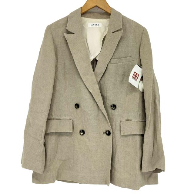 SACRA(サクラ) RUSTIC LINEN JACKET レディース JPN：38 【中古】【ブランド古着バズストア】