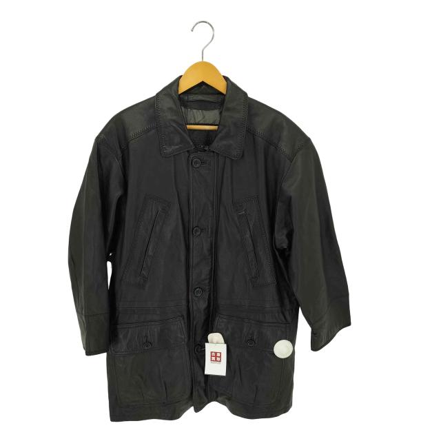 USED古着(ユーズドフルギ) {{JACK MIGHTY}}Lamb マルチポケット ジップアップ レザージャケット メンズ  M【中古】【ブランド古着バズストア】