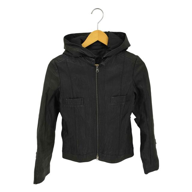 USED古着(ユーズドフルギ) {{VIVAYOU}}PIG ダブルジップ フードデタッチャブル ピッグレザー ジャケット Y2K VKEI JAPANESE LABEL メンズ  2【中古】【ブランド古着バズストア】