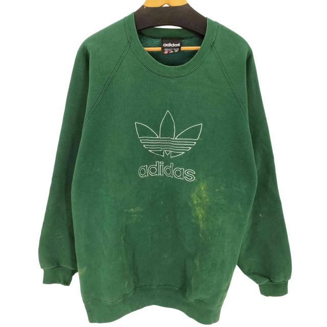 adidas(アディダス) 80-90s USA製 万国期タグ トレフォイルロゴ刺繍 スウェットプルオーバー メンズ JPN：XL 【中古】【ブランド古着バズストア】