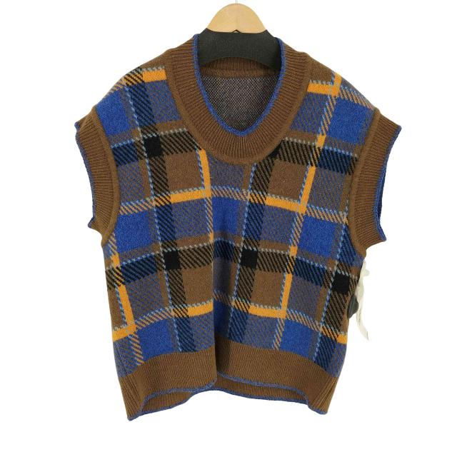 ADER error(アダーエラー) チェックニットベスト メンズ  A1【中古】【ブランド古着バズストア】