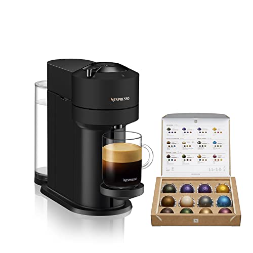 ネスプレッソ カプセル式コーヒーメーカー ヴァーチュオ ネクスト マットブラック 水タンク容量1.1L 遠心力抽出 ワンタッチ GDV1-MB-W