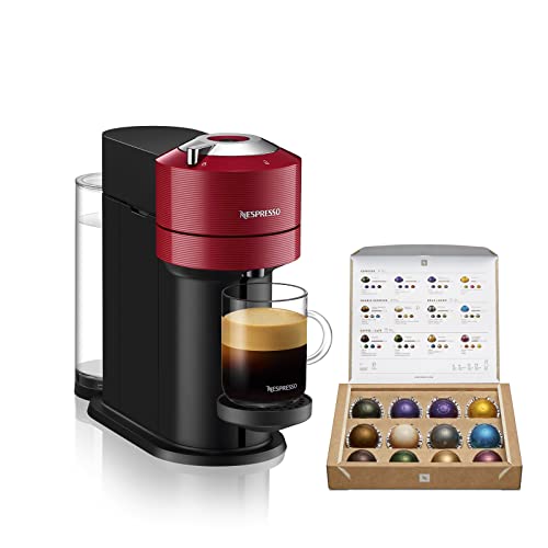 ネスプレッソ カプセル式コーヒーメーカー ヴァーチュオ ネクスト チェリーレッド 水タンク容量1.1L 遠心力抽出 ワンタッチ GCV1-RE-W