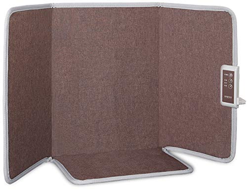 遠赤外線デスクヒーター 省エネパネルヒーター 3時間タイマー付 冷え対策 踏み型 踏み心地良い