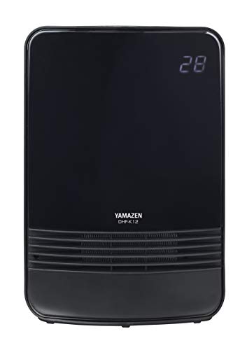 [山善] 室温センサー付セラミックヒーター (温度設定4段階・センサー運転機能付) ブラック DHF-K12(B) [メーカー1年]
