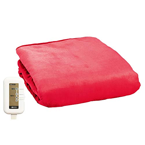 広電(KODEN) 電気毛布 掛け 敷き 188×130cm フランネル ピンク 洗える ダニよけ スライド温度調節 室温センサー CWB801R-PD