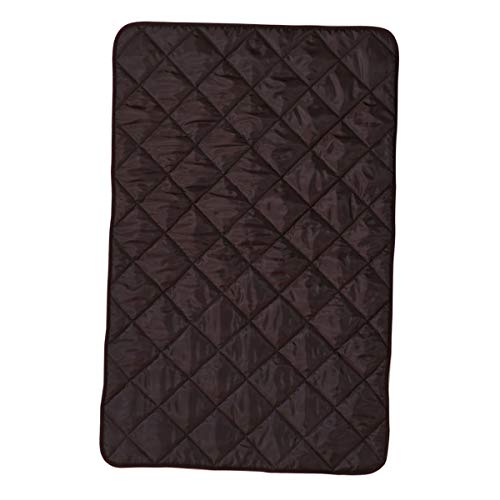 富士パックス販売(Fujipacks Hanbai) オーラ岩盤浴 ホットマット 電気いらず ひざ掛け ブランケット 保温マット 蓄熱繊維 敷きマット 座布団 首 肩 膝 足に マルチマット キルト極 半身浴 ブラウン L 110×70c