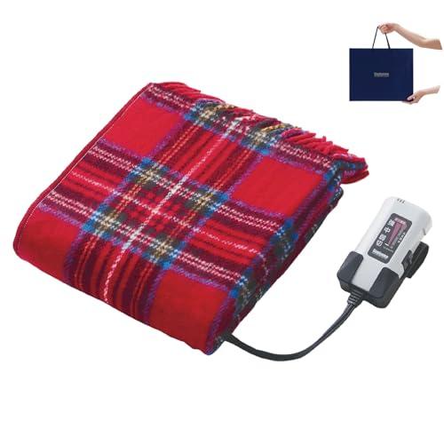 Sugiyama 電気ひざ掛け クリスマスやお誕生日のプレゼントに最適！（ ショッピングバックに入れてお届けします ） 日本製 洗える 切り忘れ防止タイマー付き 82×140?p SSW22H22(RD) レッド